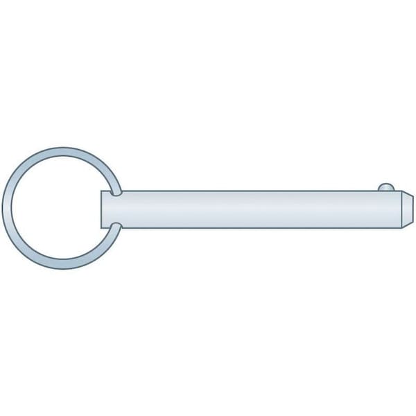 Huyett Detent Pin, Zinc Plated Medium Carbon Steel, 1.000 in Dia x 4. ...
