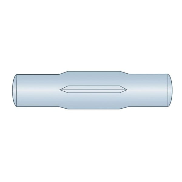 Huyett Type E Grooved Pin, Zinc Plated Low Carbon Steel, 0.250 in Dia x ...