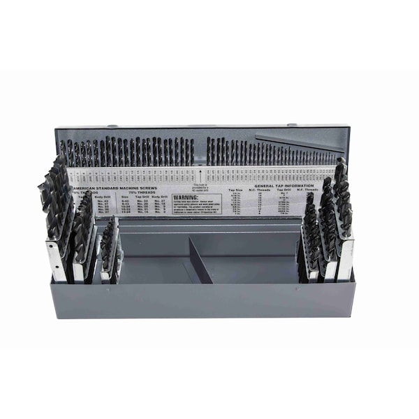Drill America 115 Piece HSS Black Oxide Jobber Length Drill Bit Set ...
