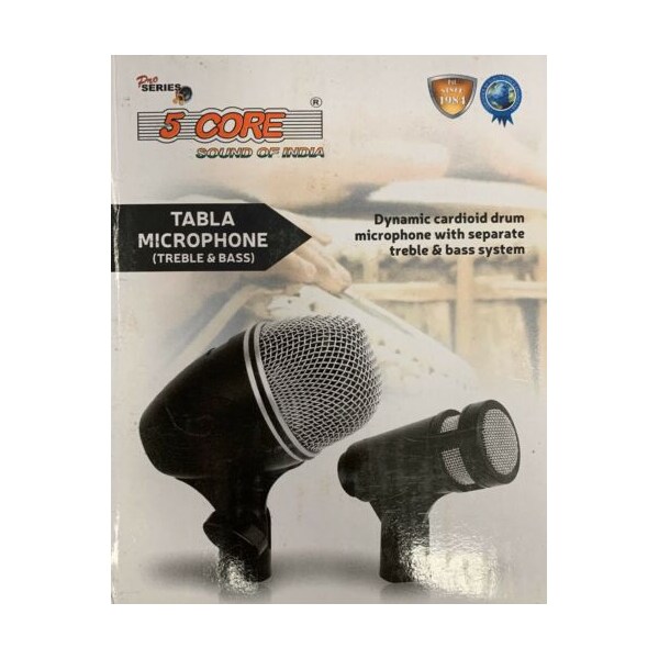 5 Core Dual Instrumental Microphone Set For Bass Mic And Treble Mic ...