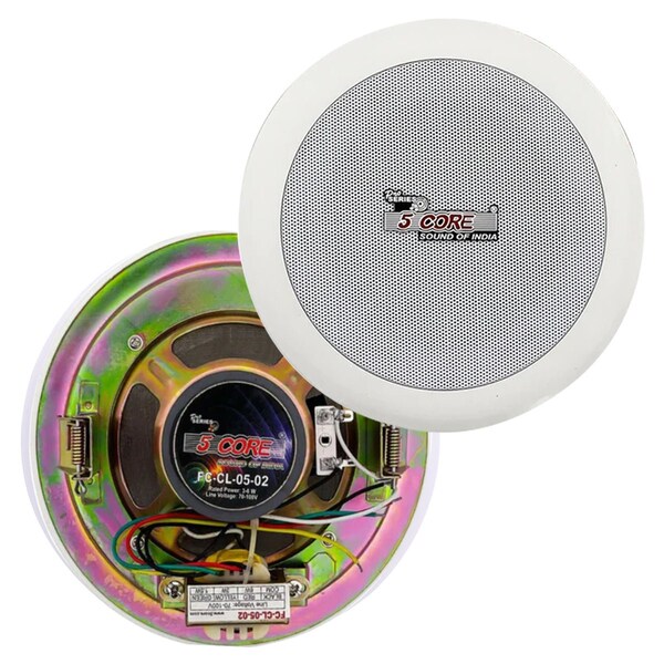 5 Core 5 Core Premium 5 Inch Ceiling Speaker Outdoor Speaker Wired ...
