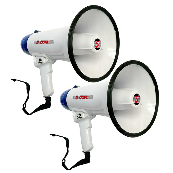 5 Core 5 CORE Megaphone Handheld Bullhorn Rechargeable with Battery ...