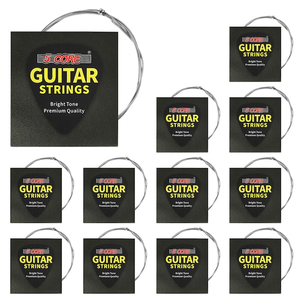 5 Core 5 Core Guitar strings 12 Pack 72 Pieces Nickel Acoustic Guitar ...