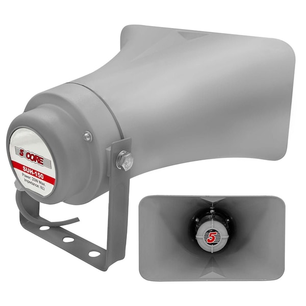 5 Core 5 Core PA Horn Speaker - Outdoor 6" x 10" Siren Loudpeaker ...