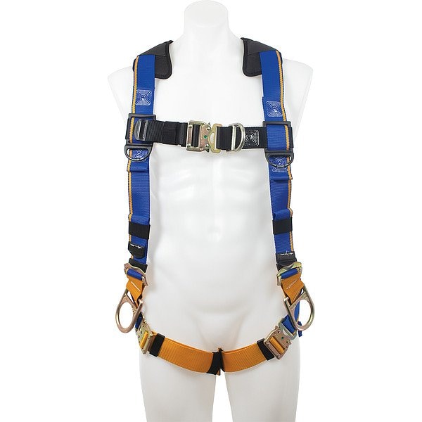 Werner Blue Armor Full Body Harness, S, 425 lb, Quick-Connect Chest ...