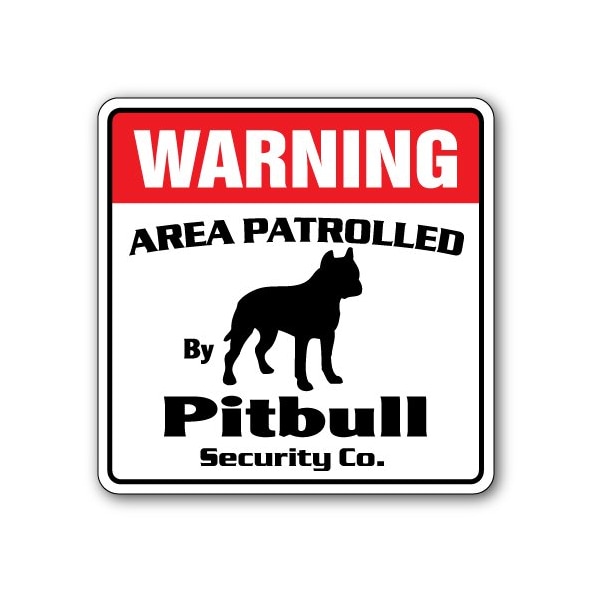 Signmission Pitbull, 8 Inch X 8 Inch, Decal D-8-WD-PITBULL | Zoro