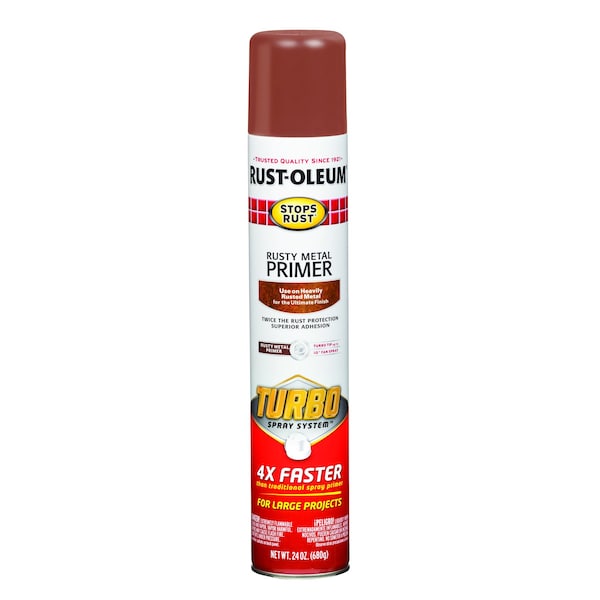 Rust-Oleum Rust Preventative Spray Primer, Brown, Flat Finish, 24 oz ...