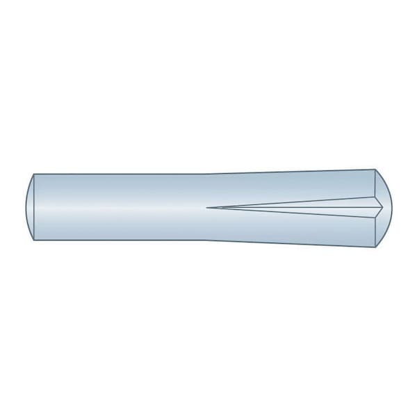 Huyett Type B Grooved Pin, Zinc Plated Low Carbon Steel, 0.250 in Dia x ...