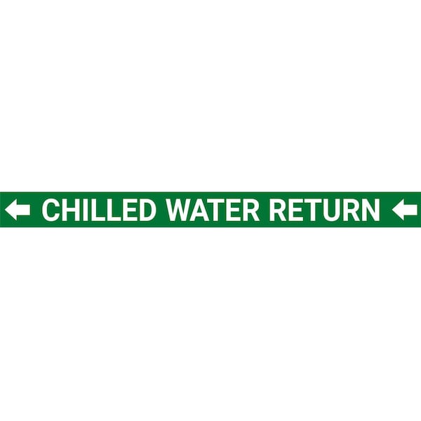 Creative Safety Supply Chilled Water Return Pipe Marking Label, Arrows ...