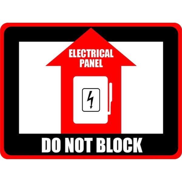 5S Supplies Electrical Panel - Do Not Block Rectangle 16in Diameter Non ...