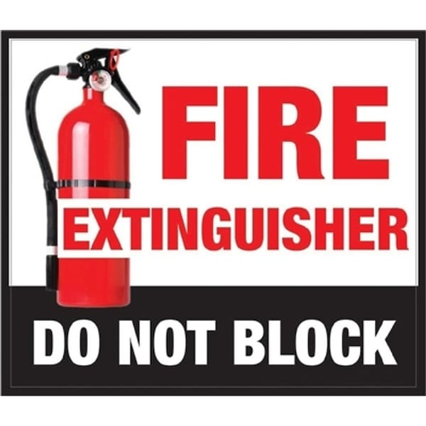 5S Supplies Fire Extinguisher - Do Not Block 12in Diameter Non Slip ...