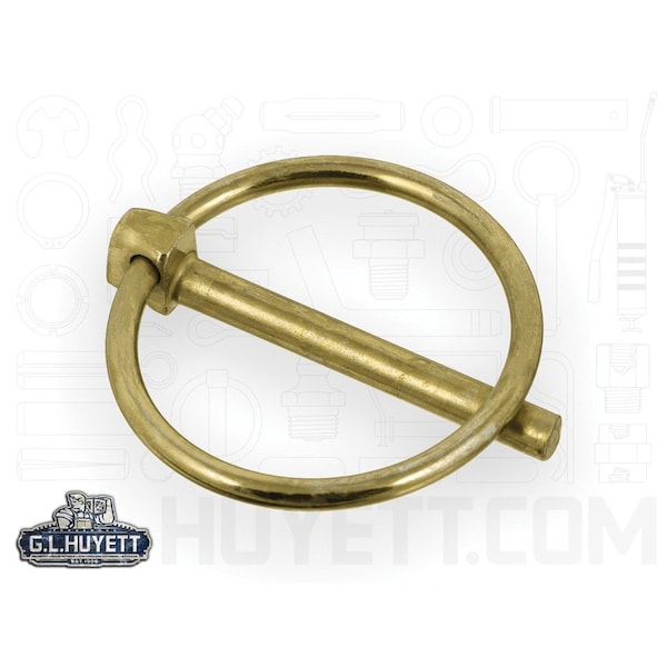 Huyett Lynch Pin, Standard Duty, Zinc Yellow Carbon Steel, 0.250 in Dia ...