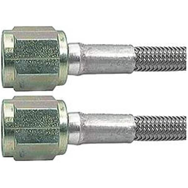 Powerhouse 48 in. No. 3 Braided Steel Lines with Two -4 Stright Ends ...