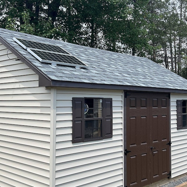 Liftcharger Shed Off-grid Solar Kit for Light and Fan, Panel + Battery ...