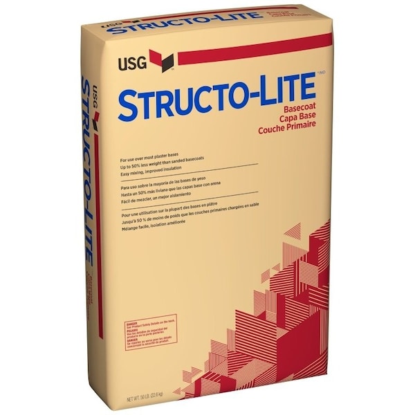 Usg STRUCTO-LITE Basecoat Plaster, Powder, Low to No Odor, Off-White ...