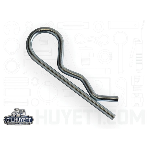 Huyett Bridge Pin, Zinc Plated Spring Steel, 0.120 in Wire Dia x 2.375 ...
