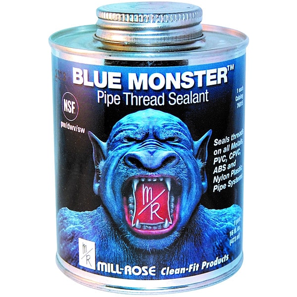 Blue Monster Pipe Thread Sealant, 16 fl oz, Can 76015 | Zoro