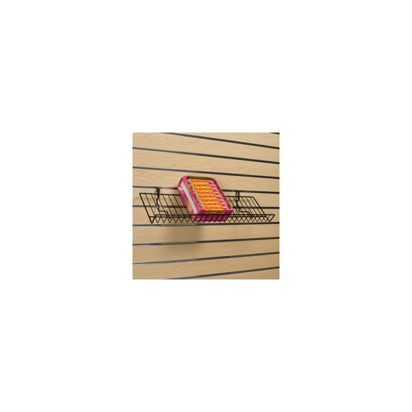 Specialty Store Services Black Angled Slatwall Shelf, 23 In. X 6.5 In ...