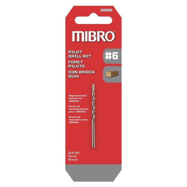 Richelieu Mibro 6 Steel Screw Pilot Drill Bit 158281 | Zoro