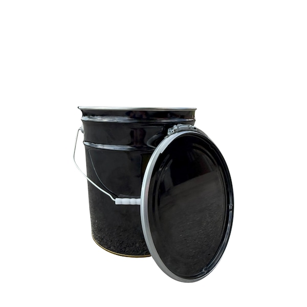 General Work Products 5 Gallon Black Metal Bucket Bucket Only MB5G | Zoro