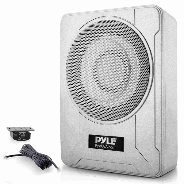 Pyle Pyle 8-Inch Low-Profile Amplified Subwoofer System, 600W, Compact ...