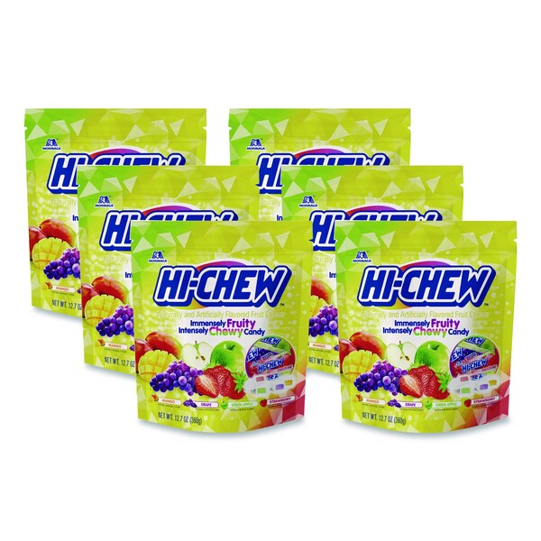 Hi Chew Fruit Chews, Original Stand Up Pouch, 12.7 Oz, 6PK MOR00837 | Zoro