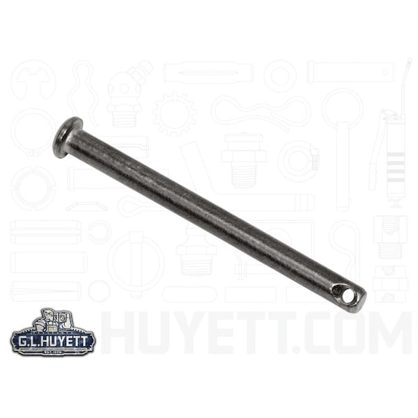 Huyett Clevis Pin, 300 SS, 0.250 in Dia x 1.109 in Overall L x 1.250 in ...
