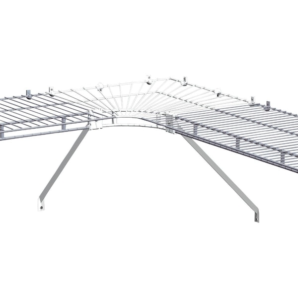 Closetmaid 16'' Shelf & Rod Wire Closet Corner Shelf Kit White 2106700 ...