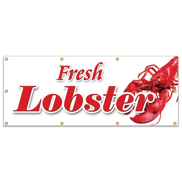 Signmission FRESH LOBSTER BANNER SIGN lobsters Maine Florida tails ...