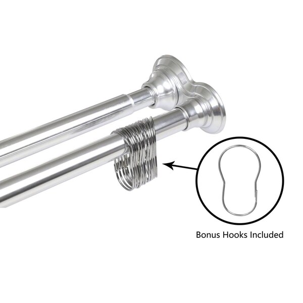 Utopia Alley 42 - 72 in. Rustproof Aluminum Double Tension Straight ...