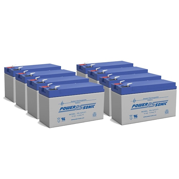 Power-Sonic PS-1270F1 12V 7Ah F1 AGM Rechargeable Batteries, 8PK PS ...