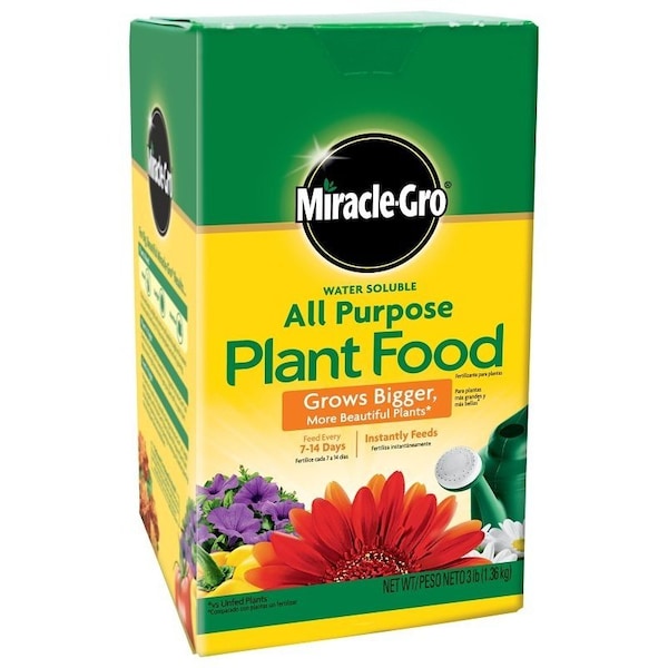 Miracle-Gro Soluble Plant Food, Granular, 3 lb 1000283 | Zoro