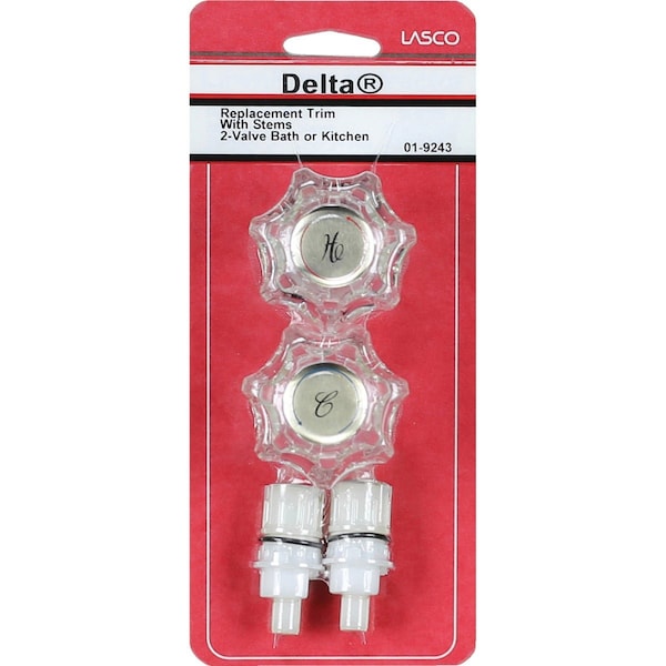 Lasco Delta Small Plastic Handles Fits Delta Delex Tub & Shower Handle ...