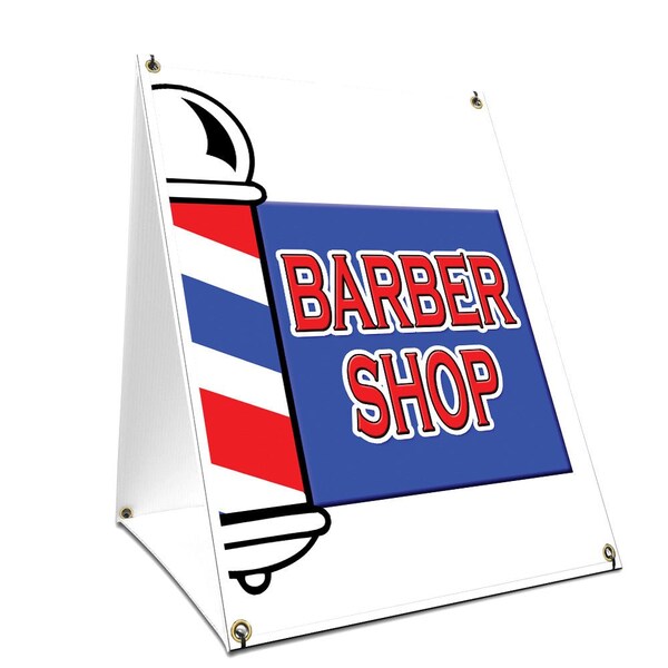 Signmission Barber Shop, 24 Inch x 18 Inch A-frame Yard Sign, Plastic ...