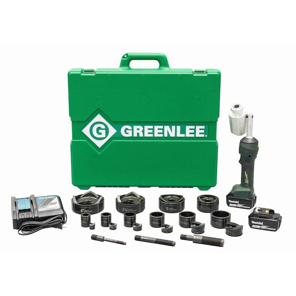 Greenlee Punch Driver Kit, 18.0V, Li-Ion, Cordless LS100X11SB4 | Zoro