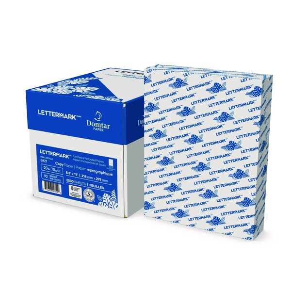 Lettermark Custom Cut-Sheet Copy Paper, 92 Bright, Micro-Perforated, 20 ...