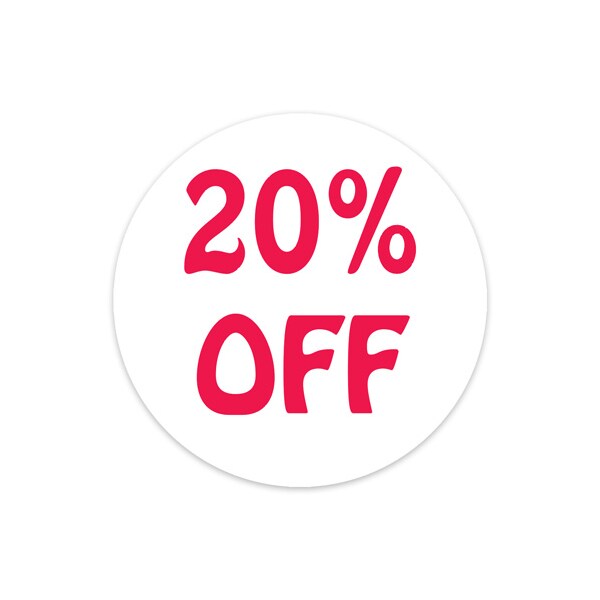 Specialty Store Services 20 Percent Off Preprinted Retail Labels ...