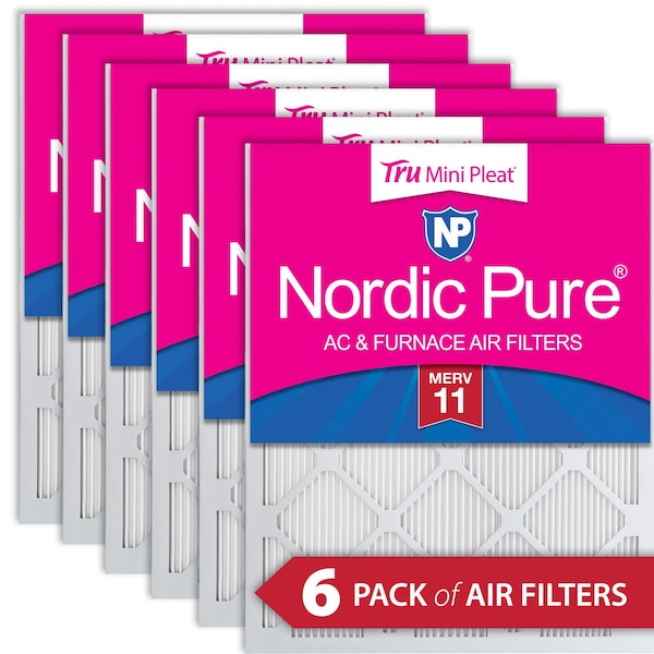 Nordic Pure 14x20x1 Tru Mini Pleat MERV 11 AC Furnace Air Filters, 6PK ...