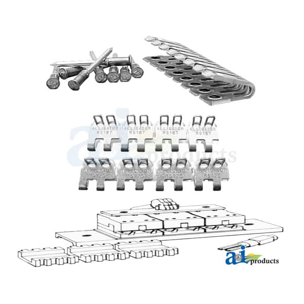 A & I Products Alligator 125 RS Lacing, 8 - 24" Strips, 4 Pins ...