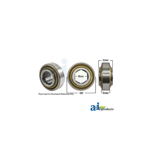 A & I Products Disc Bearing; Cylindrical, Hex Bore, Pre-Lube 4" x4" x2 ...