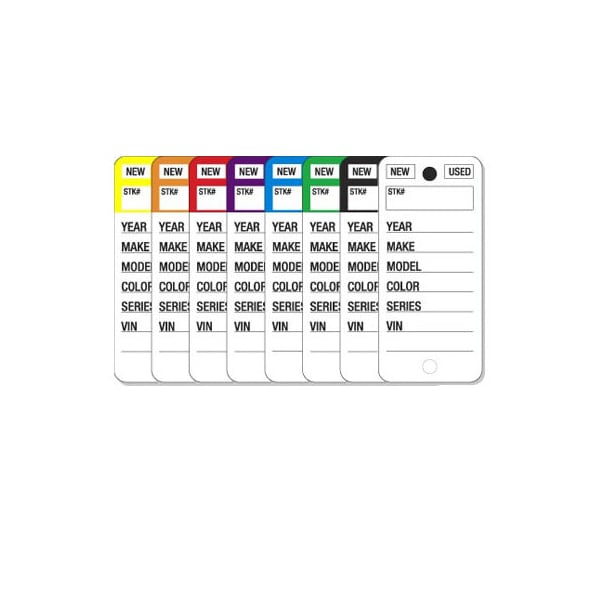 Car Dealer Depot Color Stripe Key Tags (250 Per Box): Orange Pk 423-OR ...