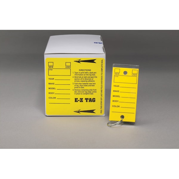 Car Dealer Depot Tag Self-Laminating Key Tags (250 Per Box): Orange Pk ...