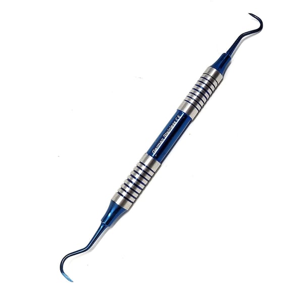 A2Z Scilab Hollow Handle Sickle Scaler H6/H7 Blue Titanium Double Ended ...
