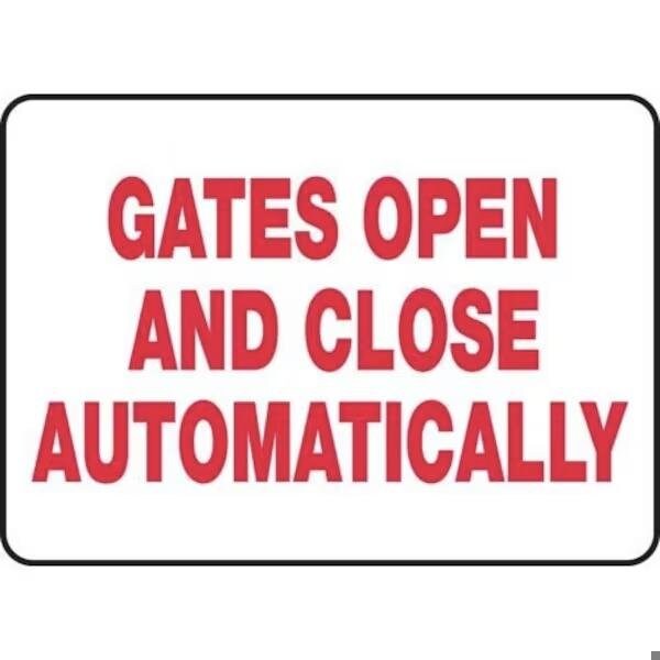 Accuform SAFETY SIGN GATES OPEN AND CLOSE MABR518VS MABR518VS | Zoro