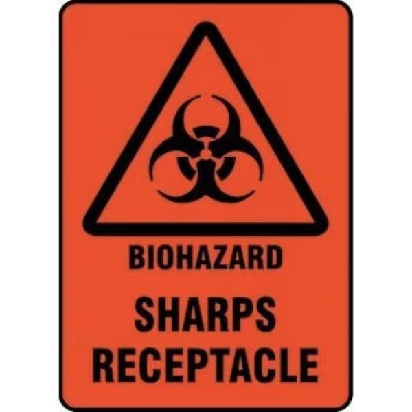 Accuform Safety Sign BIOHAZARD SHARPS MBHZ520VS MBHZ520VS | Zoro