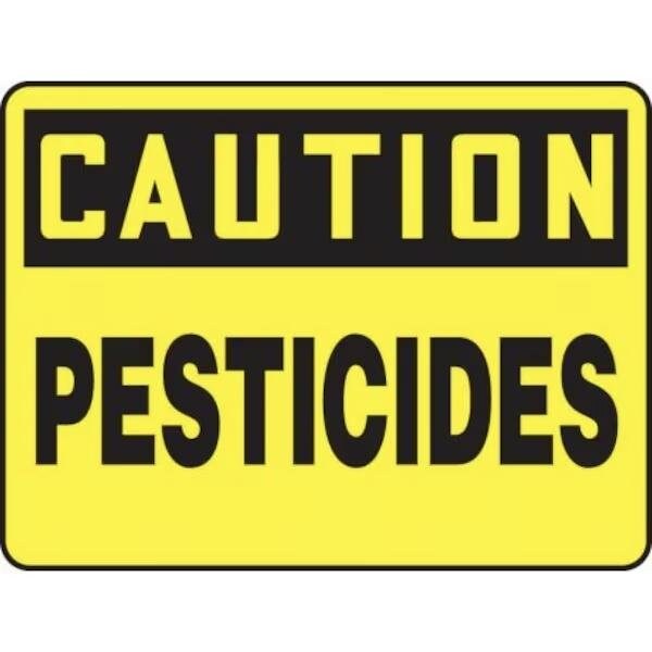 Accuform OSHA CAUTION SAFETY SIGNS PESTICIDES MCAW614XP | Zoro