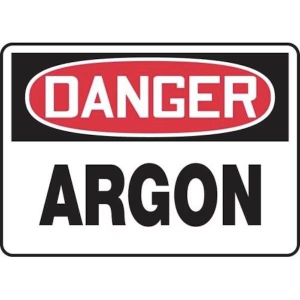 Accuform OSHA DANGER SAFETY SIGN ARGON 14 X MCHG004VP MCHG004VP | Zoro