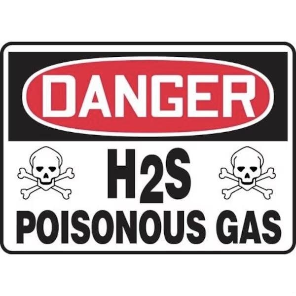 Accuform OSHA DANGER SAFETY SIGN H2S MCHL084XV MCHL084XV | Zoro