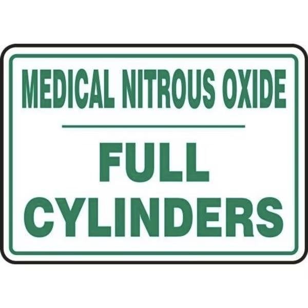 Accuform CYLINDER SIGN MEDICAL NITROUS OXIDE MCPG557VP MCPG557VP | Zoro
