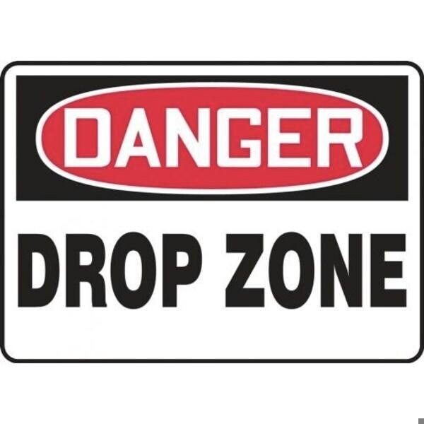 Accuform OSHA DANGER SAFETY SIGN DROP ZONE MCRT042VP MCRT042VP | Zoro